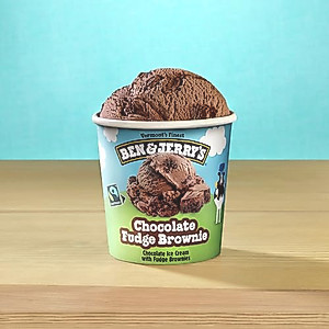 Ben & Jerry's Chocolate Fudge Brownie Ice Cream Pint Non-GMO 16 oz