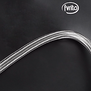 FVRITO Viper Flexible Exhaust Muffler Pipe Silencer with Hardware for 2 Stroke 49cc 60cc 66cc 80cc 100cc Engine Gas Motorized Bicycle Motor Bike Parts Silver