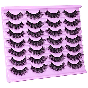 Lashes That Look Like Extensions False Eyelashes Natural Look Fluffy Wispy Faux Mink Lashes 16mm Fake Eye Lashes Pack by Kiromiro
