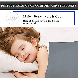 Ntomtuex Sensory Bed Sheet for Compression Reduced Pressure Weighted Blanket to Keep Nice Sleeping Comfortable with Light Breathable Polyester, Grey,38"x60"