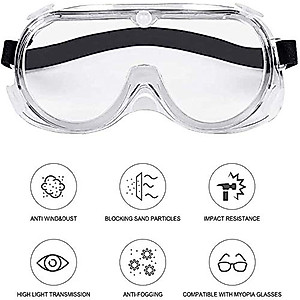 Safety Glasses Over Prescription Goggles Lab Anti Fog Anti Scratch Eye Protection Glasses Chemistry Protective Eyewear For Science Onion Goggles For Women Woodworking welding
