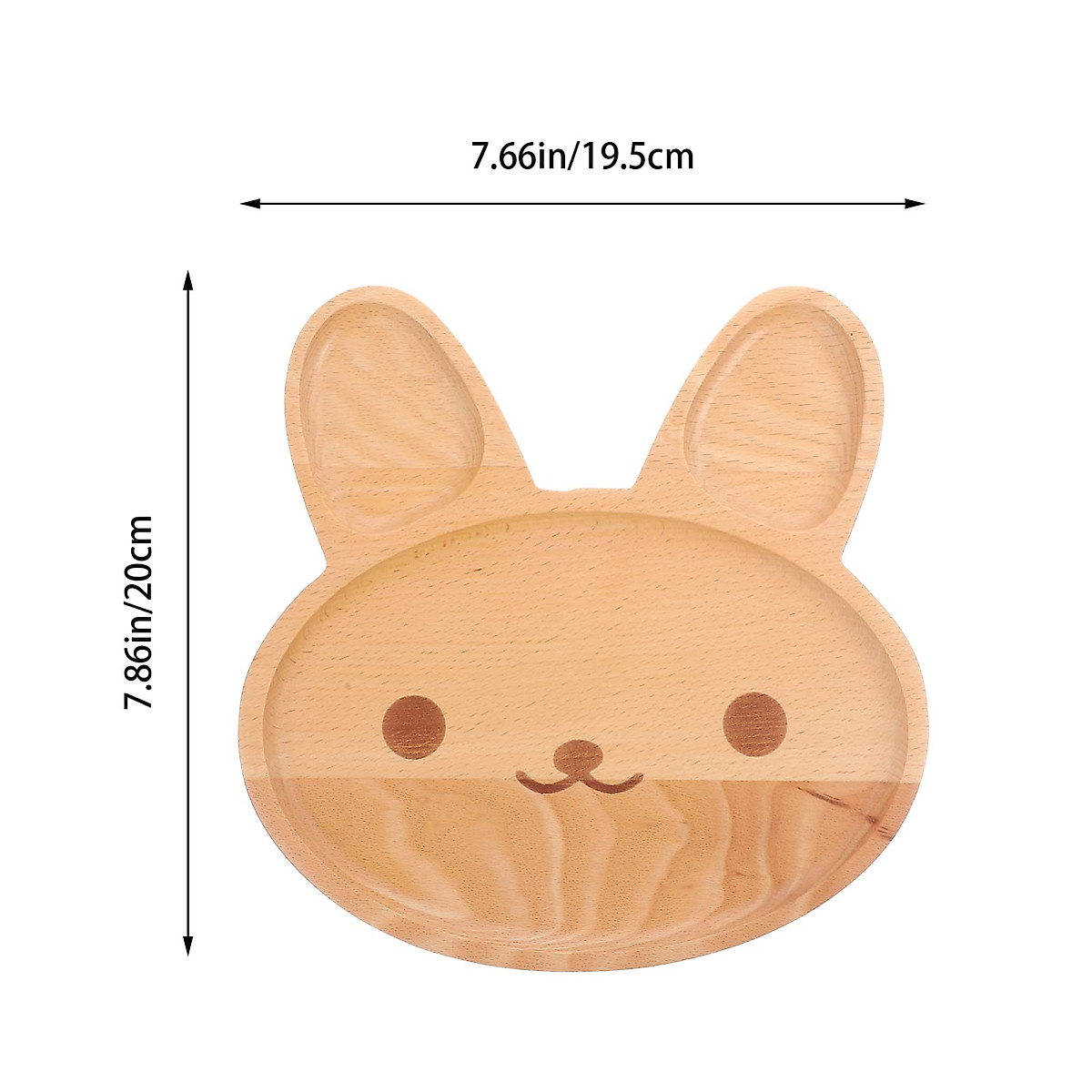 BESTOYARD Easter Bunny Plate Wooden Serving Platter Bunny Shaped Wood Tray Easter Rabbit Plates Appetizer Platter Bread Salad Display for Parties Holidays Family Dinners and More