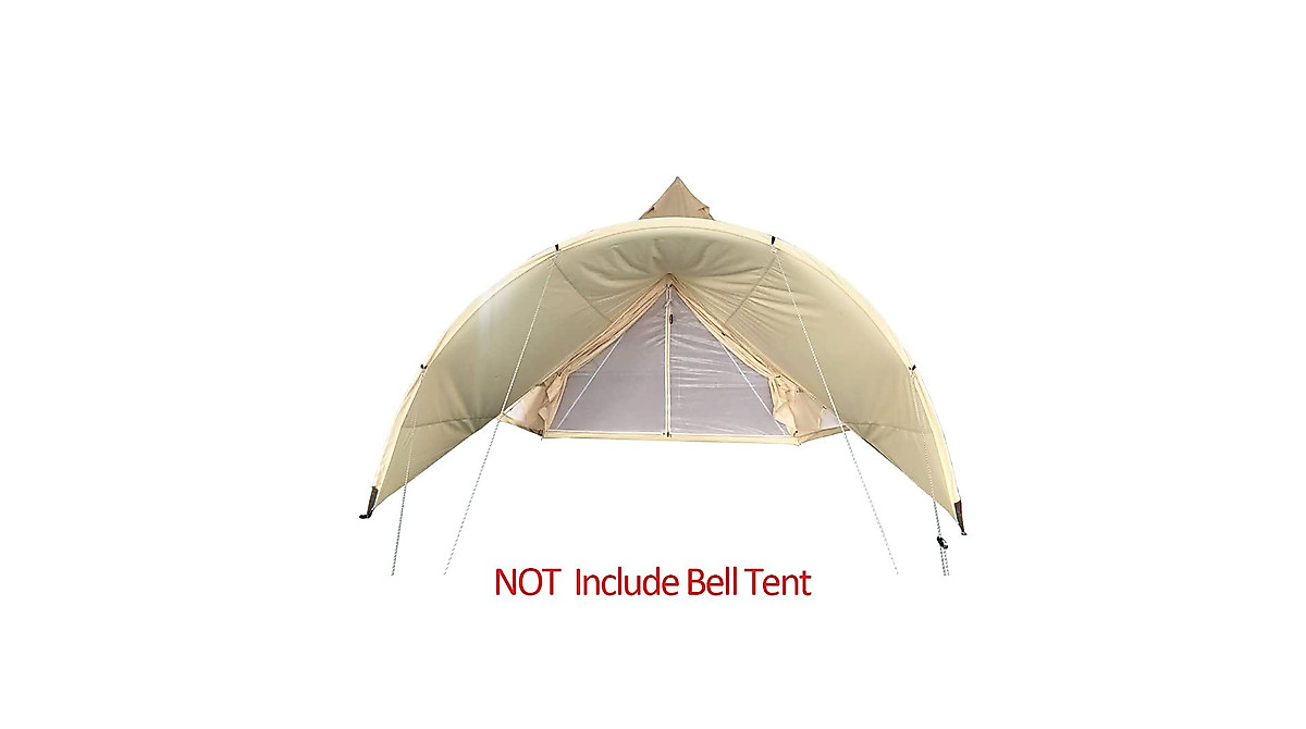 UNISTRENGH Bell Tent Awning Canopy for 4M/5M/6M Tents | Waterproof Sunshade