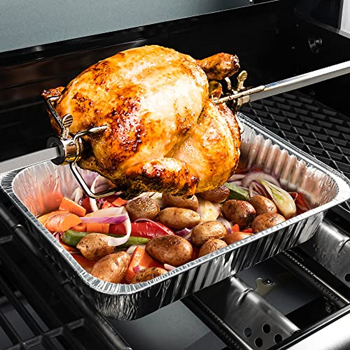 Royal Gourmet 5-Burner Propane Gas Grill with Side Burner, Stainless Steel Barbeque Grills, Silver, GA5404S