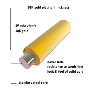 IFIX Cross 18K Faux Gold Herringbone Chain Necklace for Men Women 25" Long 6mm thick, 90s Hip Hop Fake Gold Chain Sparkling 18K Costume Gold Chain