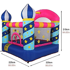 Inflatable Castle Activity Air Bounce House Bounce Room, Cloth 840D Jumping Surface, Outdoor Family Playground Garden Ch
