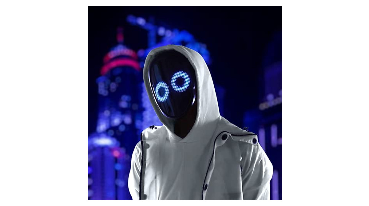 Magnetic Man LED Mask - Customizable Face Transformation for Parties