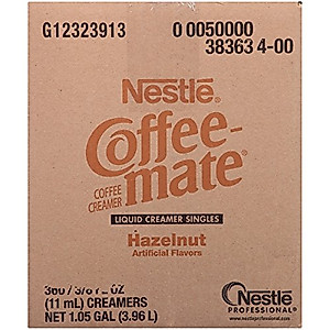 Nestle Coffee mate Coffee Creamer, Hazelnut, Liquid Creamer Singles, Box of 360 Singles