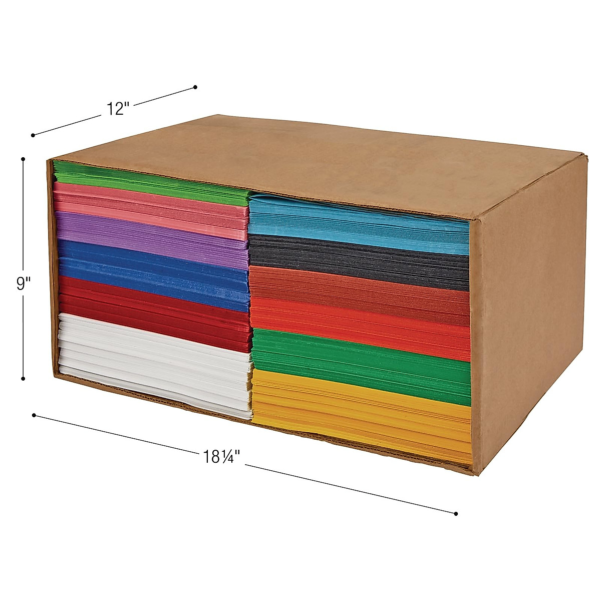 Colorations Construction Paper Classroom Pack, 9" x 12", 2200 Sheets, Assorted Colors, Heavyweight Construction Paper, Bulk Construction Paper, Craft Paper, Painting Paper, Coloring & Drawing Paper