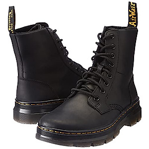 Dr. Martens unisex adult Lace Fashion Boot, Black Wyoming, 10 Women 9 Men US