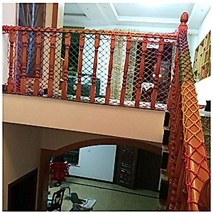 MAGFYLY Banister Guard net General Protection Net, Child Baby Indoor and Outdoor Balcony Safety Net, Used for Stair Terrace Toy Bunk Bed Anti-Fall Climbing Plant Net with Cable Tie 1.5x5m