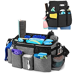 LoDrid Large Wearable Cleaning Caddy Bag and Cleaning Apron for Cleaners & Housekeepers