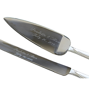 Personalized Engraved Cake Server Set - Engraving on Both