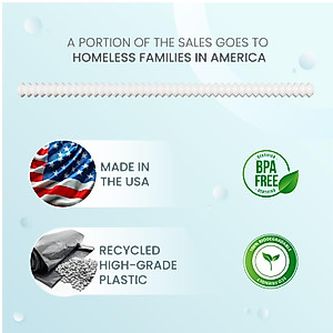 ClosetCadet Closet Organizer Rod Cover for Hanging Clothes - Plastic Rod Covers Sleeve - Protective Cover Rod Women & Men Clothes - Organizer Rod Hanger Universal Fit for All Closet Rods & Wardrobe