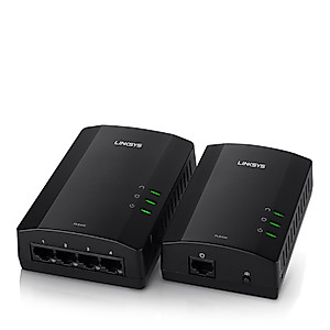 Linksys Powerline AV 1-Port and 4-Port Network Adapter Set (PLSK400-NP)