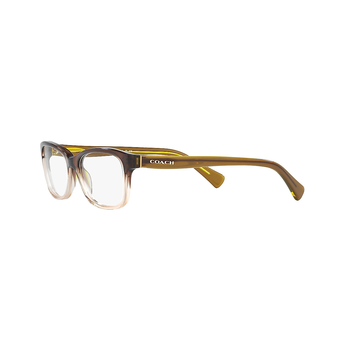 Coach HC6089 Prescription Eyewear Frames, Transparent Olive Gradient/Demo Lens, 51 mm