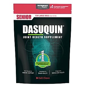 Nutramax Dasuquin Joint Health Supplement for Large Senior Dogs – for Immune Support, Skin & Coat Health, and Brain Health, 84 Soft Chews