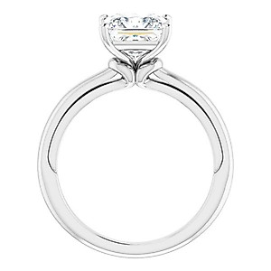 10K Solid White Gold Handmade Engagement Ring 2.0 CT Princess Cut Moissanite Diamond Solitaire Wedding/Bridal Rings for Women/Her Proposes Rings (8)