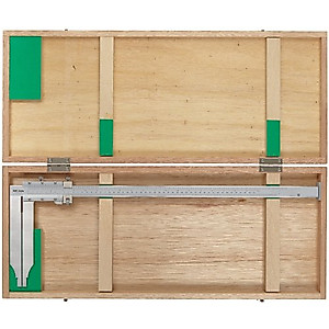 Mitutoyo 534-106 Vernier Caliper, Steel, Nib Style, Long Jaw, Inch/Metric, 0-20" Range, +/-0.002" Accuracy, 0.001" Resolution