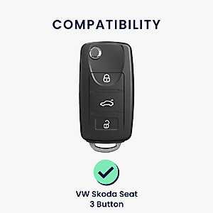 kwmobile Key Cover Compatible with VW Skoda Seat - Don't Touch My Key