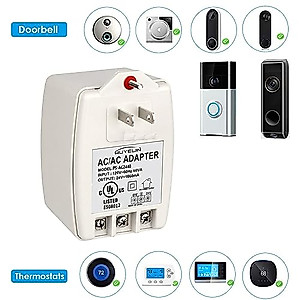 24VAC 40VA Plug in Transformer,Doorbell Transformer Compatible with All of Doorbell，Nest, Ecobee, Sensi and Honeywell Thermostat