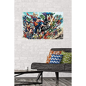 Trends International DC Comics-Justice League Rebirth-Group Wall Poster, 22.375" x 34", Unframed Version, Bedroom