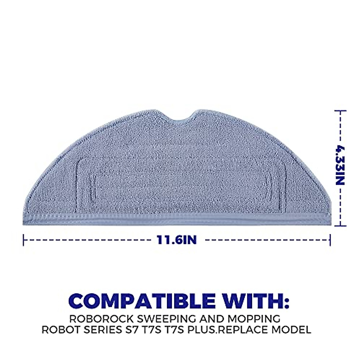 6 PCS Vacuum Mop Replacement Pads for Roborock S7 S7+ T7 T7S T7 Plus S7 MaxV Plus S8 Pro Ultra G20 Reusable Hard Floor Cloth Microfiber Soft Pad Expert Wet Replacement