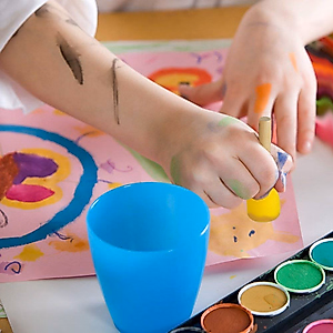 WAFJAMF 20-Pieces Assorted Size Round Sponges Brush Set, Paint Tools for Kids