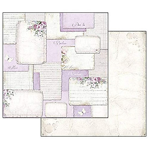 Stamperia International KFT Pack 10 sheets double face - Lilac, Multicoloured, 30.5 x 30.5 (12" x 12")