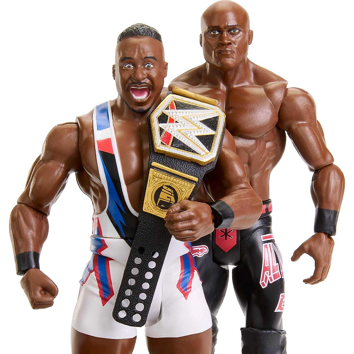 Mattel WWE Big E vs Bobby Lashley Championship Showdown Action Figure 2-Pack with Mattel WWE Championship, 6-inch