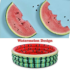 Kiddie Pool, 60" X 15" Watermelon Baby Pool for Outside, Kids Swimming Pool for Backyard, Huge Inflatable Ball Pit Pool for Toddler, Blow Up Pool for Kids
