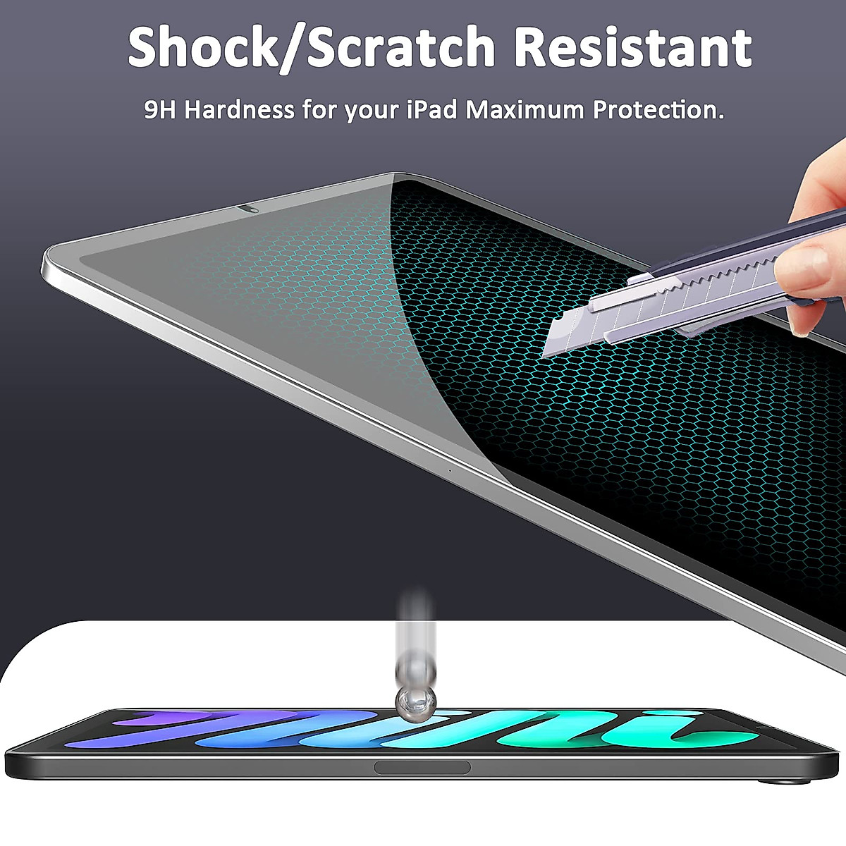 Ambison [2 Pack Matte Glass Screen Protector Compatible with Samsung Galaxy Tab S9/S9 fe (11 inch 2023 Released), Anti-Glare & Fingerprints/Tempered Glass/Bubble Free, Tablet S9/S9 fe Model