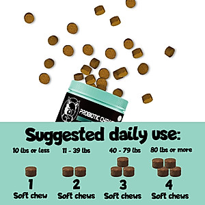 V-EST Probiotics for Dogs - Probiotic Chews for Dogs - Gut Health for Dogs - probiotico para perro - Digestive enzymes for Dogs - Dog probiotics - Dog Health Supplies - Dog Gut Health