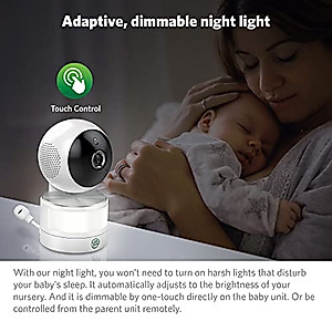 LeapFrog LF915HD Baby Monitor, 5” 720p Screen, 360° Pan & Tilt with 8X Zoom Camera, Color Night Vision, Night Light, Two-Way Intercom, Secure Transmission No WiFi