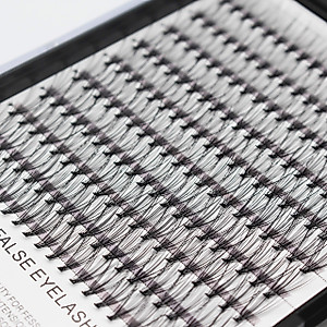 Bodermincer 200pcs/Pack C Curl 20 Root Thickness 0.07mm Professional Makeup Individual Lash Cluster Black Individual Cluster Eye Lashes Grafting Fake False Eyelashes Lash Clsuter Wispy (14mm)