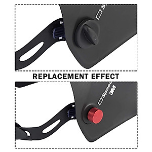 3mirrors Welding Hood (Pipeliner) Helmet Fasteners Red Headgear Replacement Parts Accessories Screws Flip Hood Aluminum - Anodized w/Silicone Washer Non-Slip 1 Pair