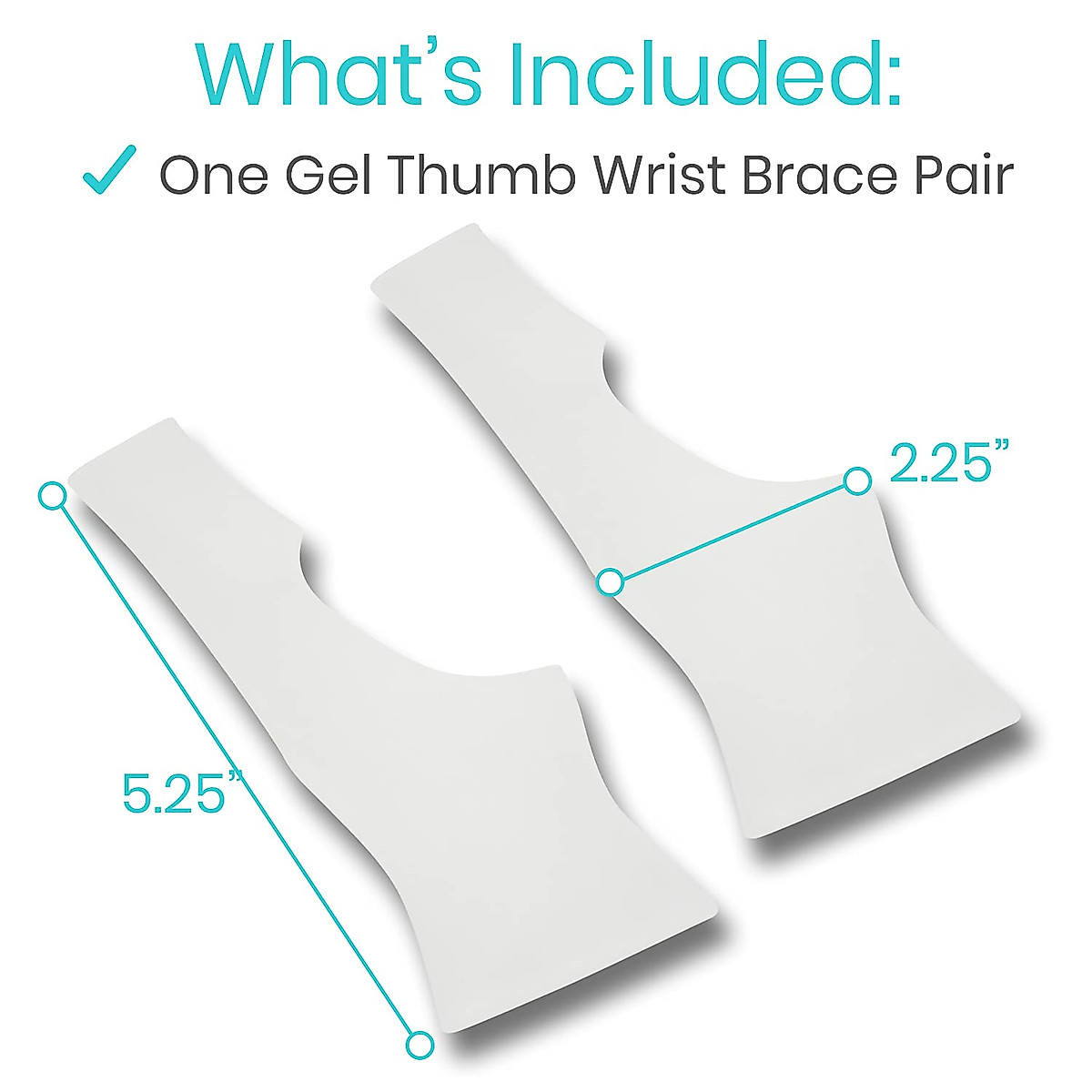 Vive Gel Thumb Wrist Support (Pair) - Waterproof Wrist Brace - Hand Brace Cool Wrap For Arthritis Dequervains Tenosynovitis, Sprained Joint Pain, Left Right Hand Stabilizer For Tendonitis Strain