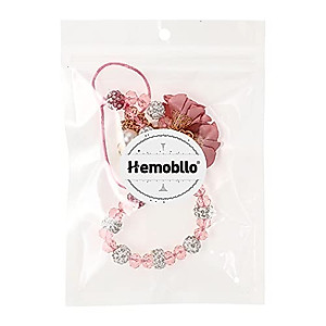 Hemobllo Cell Phone Straps Creative Crystal Flower Pendant Charm Non- slip Phone Lanyard Cute Pocket Keychain Strap for Car Key Purse Decoration (Pink)