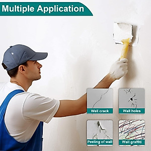 WYIRONG 10 Pack Drywall Repair Kit for Large Holes, 4/6/8 Inch Dry Wall Patch Kits for Erase a Small Nail Hole, Plaster Wall Patching Self Adhesive Aluminum Mesh with Scraper and Sandpaper