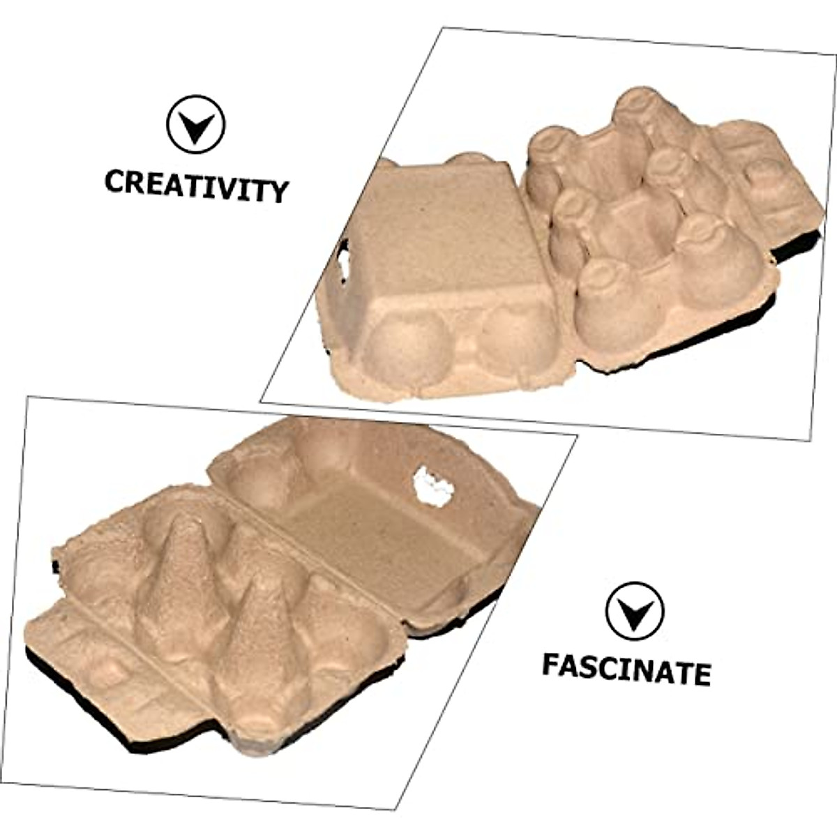 SECFOU Egg Bulk Carton Travel Containers 20pcs Box Egg Carton Pulp Eggs Egg Cartons Egg Carton Trays