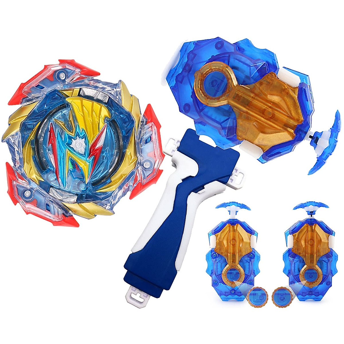 CombatGyro B-184 Launcher LR Bay Blades Toy DB B-193 Booster Ultimate Valkyrie.Lg.V'-9 Battle Starter Set Grip Metal Fusion God Bey Battling Tops Burst Gaming Toys Gift for Boys Age 4-7 8-12+