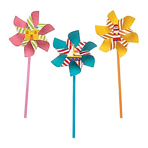 Baker Ross FE287 Seaside Windmill Kits - Pack of 6, for Kids Arts and Crafts Projects, Crafts for Children to Decorate, Personalise and Display