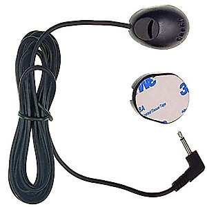 MICMXMO Car Microphone 2.5mm External Assembly Mic for Car Vehicle Head Unit Enabled Audio Stereo Radio Receiver GPS DVD, 3m Cable, Plug and Play
