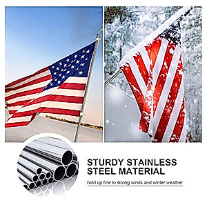 COCONUT Flag Pole, 5FT Flag Pole for House - Residential or Commercial Metal Flagpole for Garden Yard Porch Truck Boat (No Bracket)