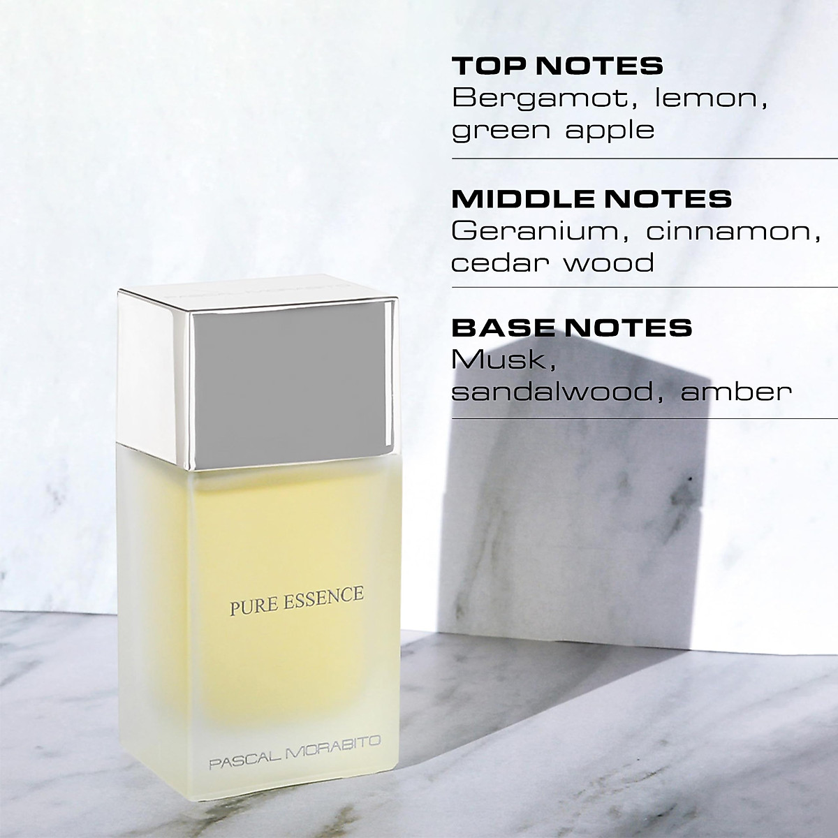 Pascal Morabito - Pure Essence- 3.4 Oz Eau De Toilette - Fragrance Mist For Men - Fruity, Woody Oriental Scent - Cologne Spray With Citrus, Bergamot, Violet, Cedar, Musk Accords