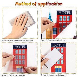 Transportation Wall Decals Construction Wall Stickers Vehicle Tractor Cars Trucks Excavator Stickers Peel and Stick Transportation and City Scene Decals for Kids Nursery Bedroom Living Room Playroom