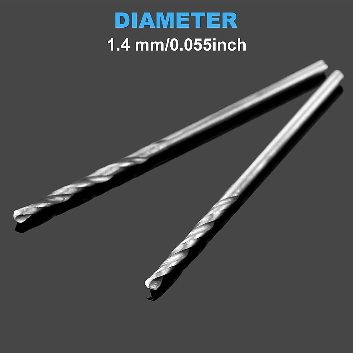 Mtsooning 10PCS High Speed Steel Twist, 1.4mm Cobalt Drill Bit with Straight Shank Electrical Drilling Tool, Used for Wood Cast Iron Aluminum Alloy Plastic Fiberglass DIY Craft