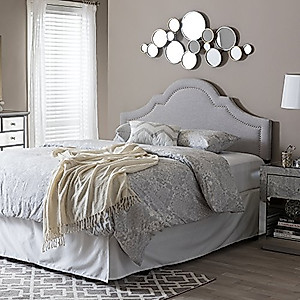 Baxton Studio Jardan Headboard, King, Greyish Beige