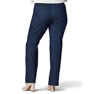 Lee Women's Plus Size Ultra Lux Comfort with Flex Motion Trouser Pant Indigo Rinse 16W Medium, 16