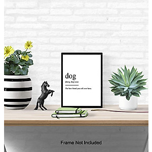 Dog Definition - Unframed Wall Art Print Typography - Makes a Great Gift for Dog Owners - Funny Home Decor - Ready to Frame (8x10) Photo